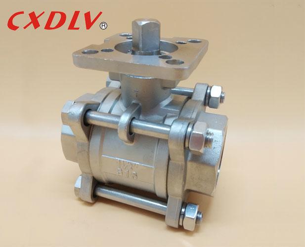 NPT Full Port 2 Threaded Ball Valve High Temperature Direct Mouting Valve