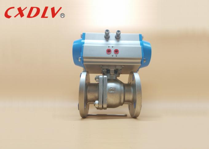 RF Flange Springs Pneumatic Actuated Ball Valve 12pcs With Manual Override