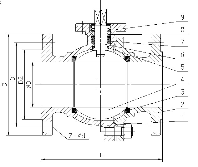 JIS 10K SCS13A Floating Full Port Flanged 2PC Ball Valve Within Solid Ball