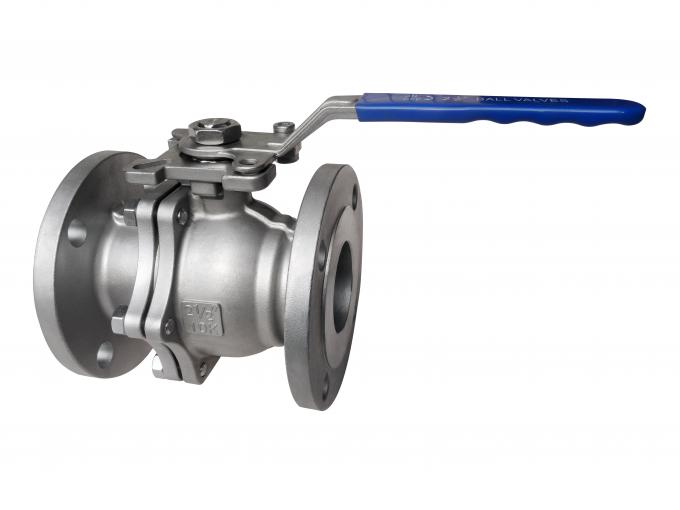 JIS 10K SCS13A Floating Full Port Flanged 2PC Ball Valve Within Solid Ball