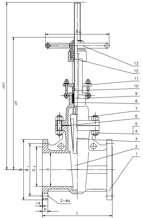 ANSI 150LB API 598 Handwheel Stainless Steel Flanged Gate Valve