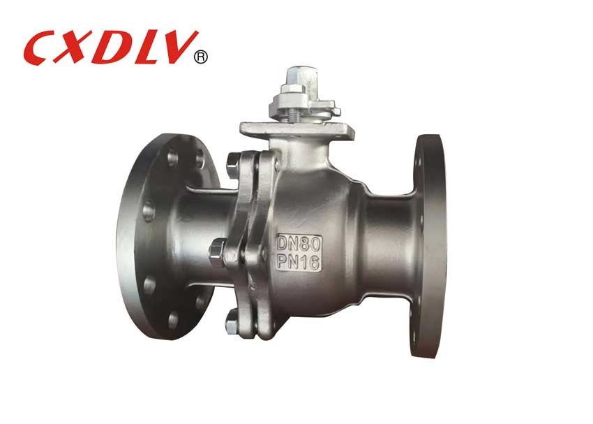 2Way Stainless Steel Ball Valve DN80 Flange Connection Floating Ball
