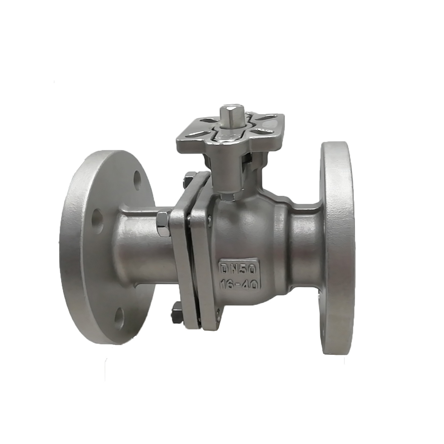 Stainless Steel Ball Valve Flanged Ends With ISO TOP For Gas