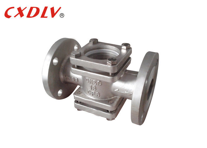 150LB RF Flanged sight glass valve Flow Indicator With Double Glass Window
